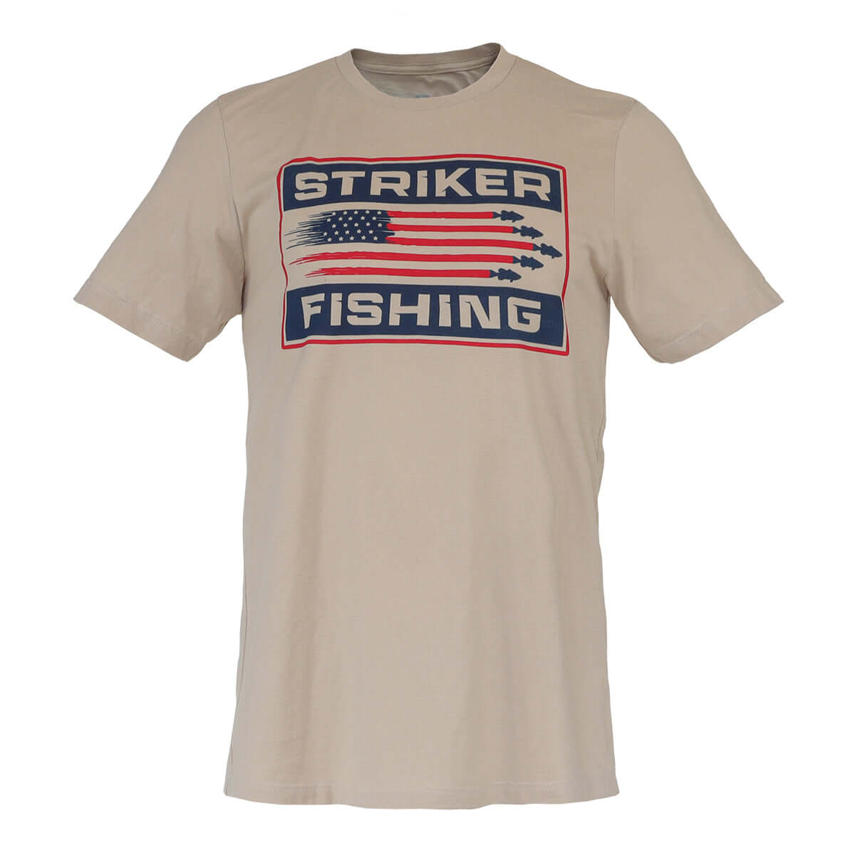Striker | Fish Flag Tee - Tan | Fishing Tee Shirt