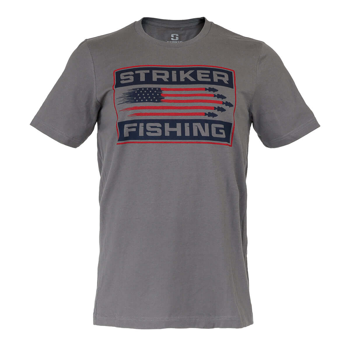 Striker | Fish Flag Tee - Charcoal | Fishing Tee Shirt