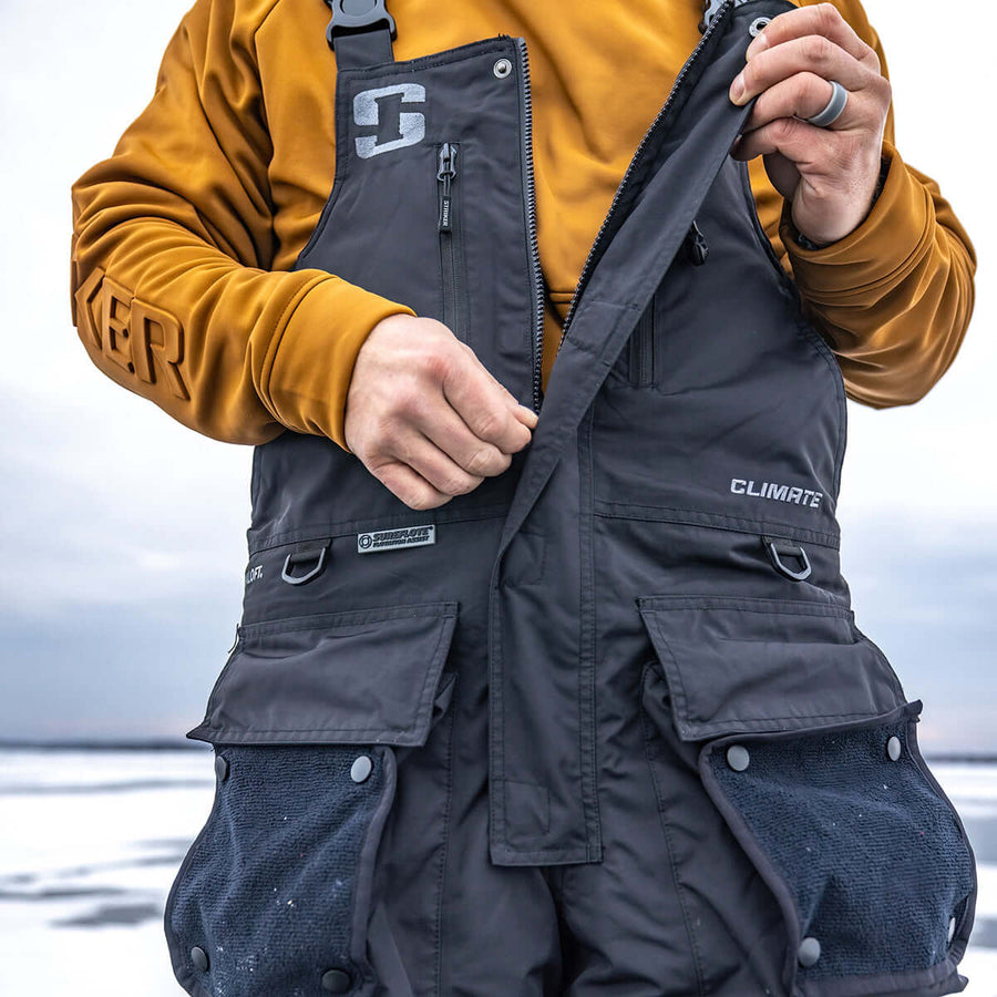 Striker | Climate Bib - Black | Men's Ice Fishing Suits